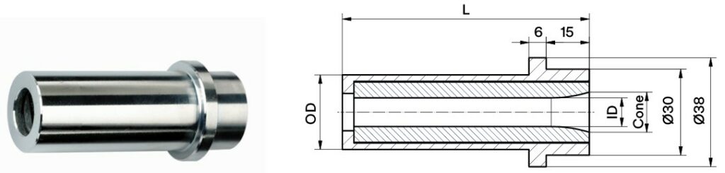 Buses de sablage Tetrabor à collerette - Techlis